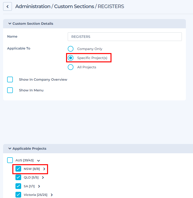 Configuring Custom Sections – HammerTech - North America Configuring Custom Sections – HammerTech - North America